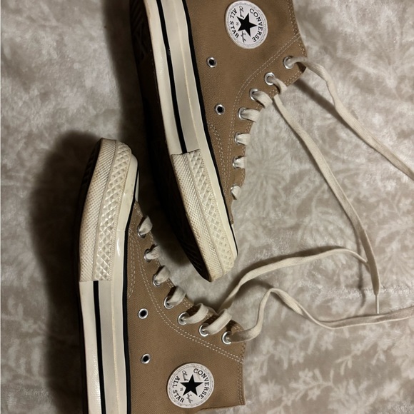 Converse | Shoes | Converse Hightop Sneakers In Cream | Poshmark